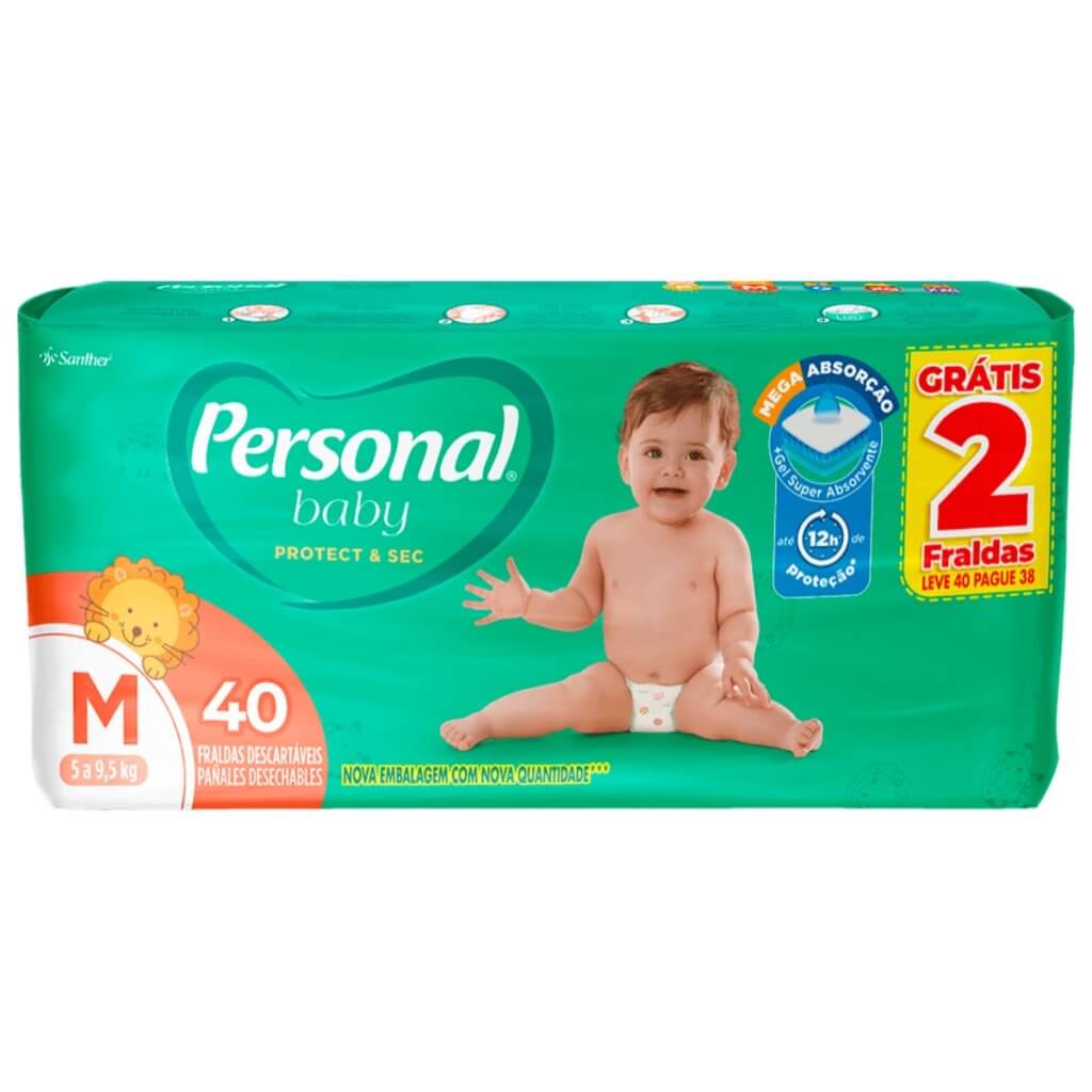 Fralda Personal Soft & Protect Econômica Tam. M Leve40 Pague 38un » O ...